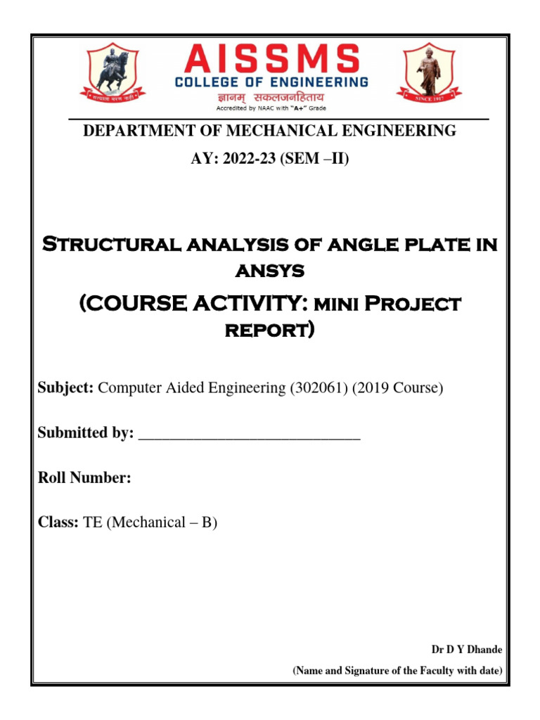 Course Activity Sample Report | PDF | Strength Of Materials | Stress ...