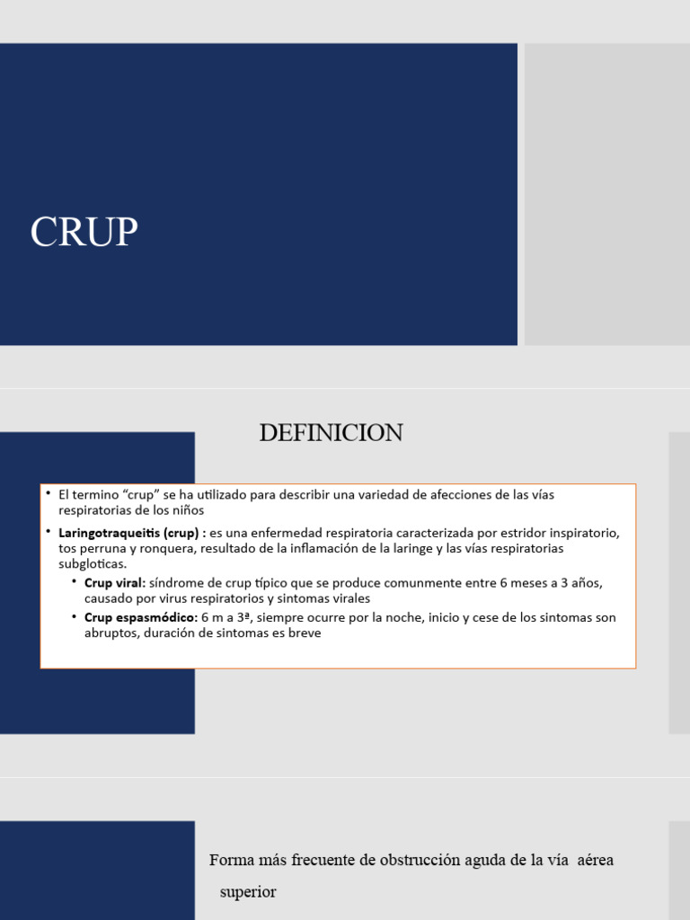 Crup EXPO | PDF | Especialidades Medicas | Medicina CLINICA