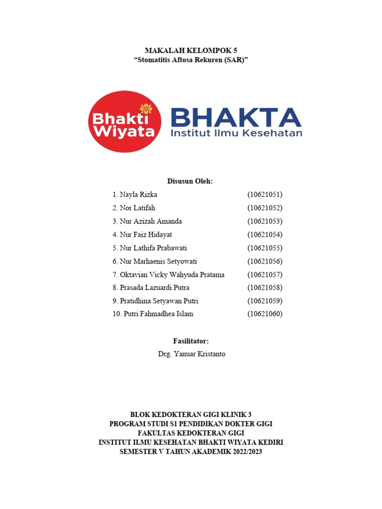 Makalah Blok KGK 3 - Kelompok 5 | PDF