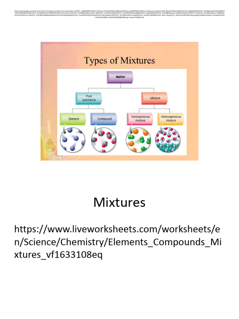 Mixtures | PDF | Solubility | Mixture