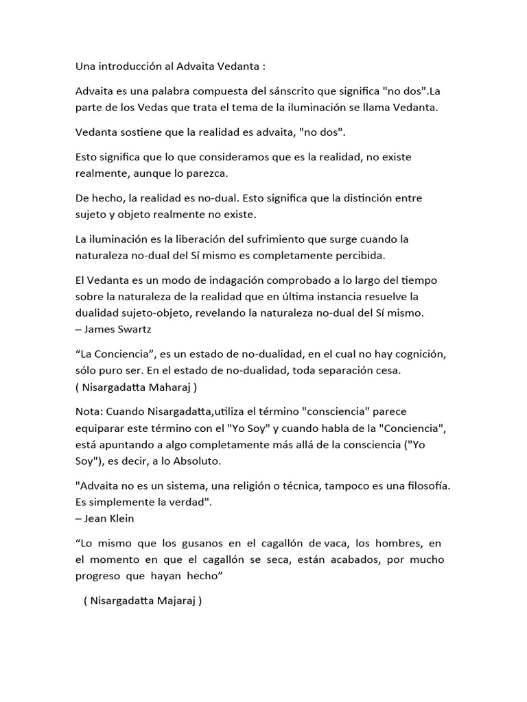 Advaita | PDF | Advaita Vedanta | No dualismo