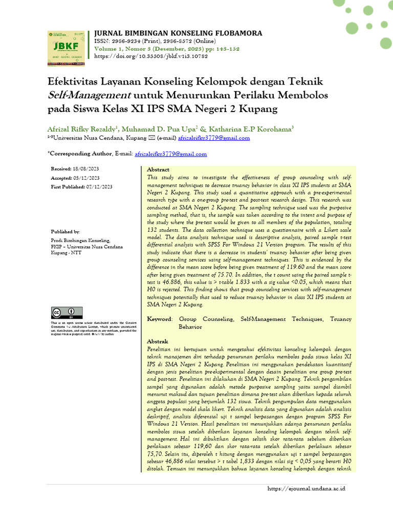 Artikel BK | PDF | Scientific Method | Evaluation Methods