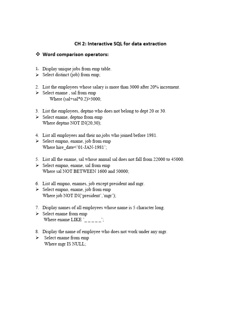 Practice Question CHP 2 | PDF | Data Management | Databases