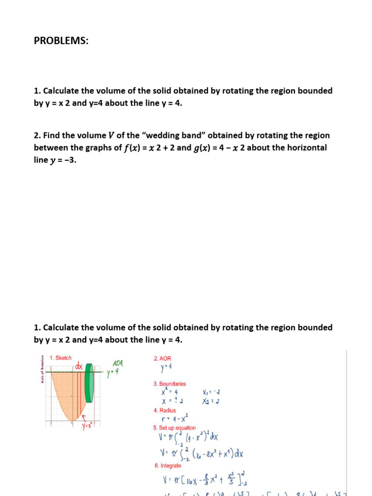 Practice Problems For Integral | PDF
