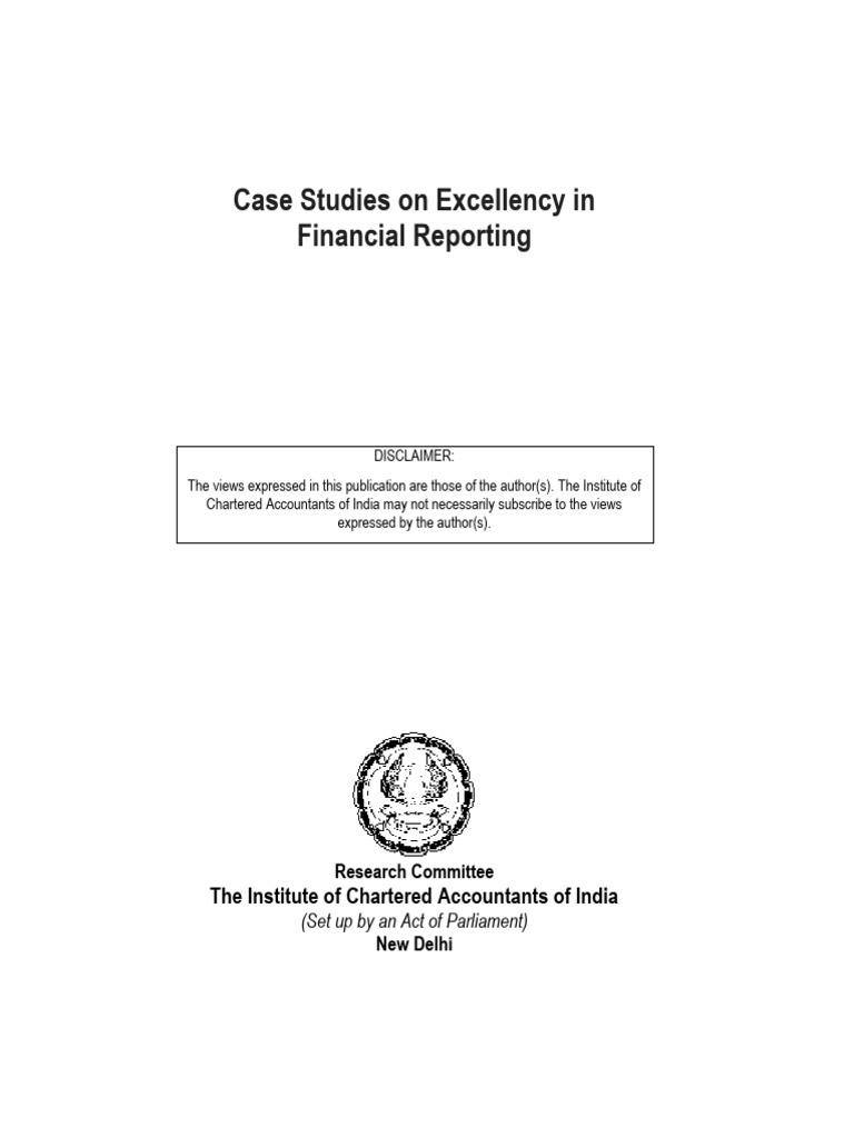 Case Studies On Excellence in Financial Reporting | PDF | Deferred Tax ...