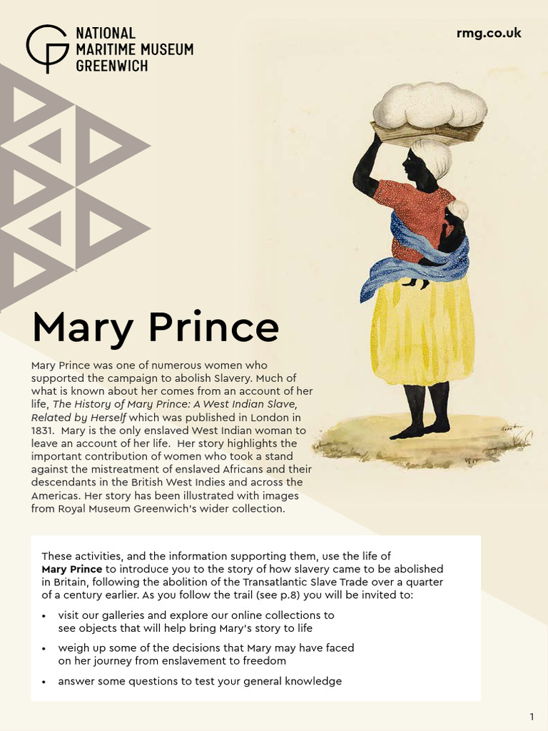 Mary Prince: Abolitionist Legacy | PDF | Atlantic Slave Trade ...
