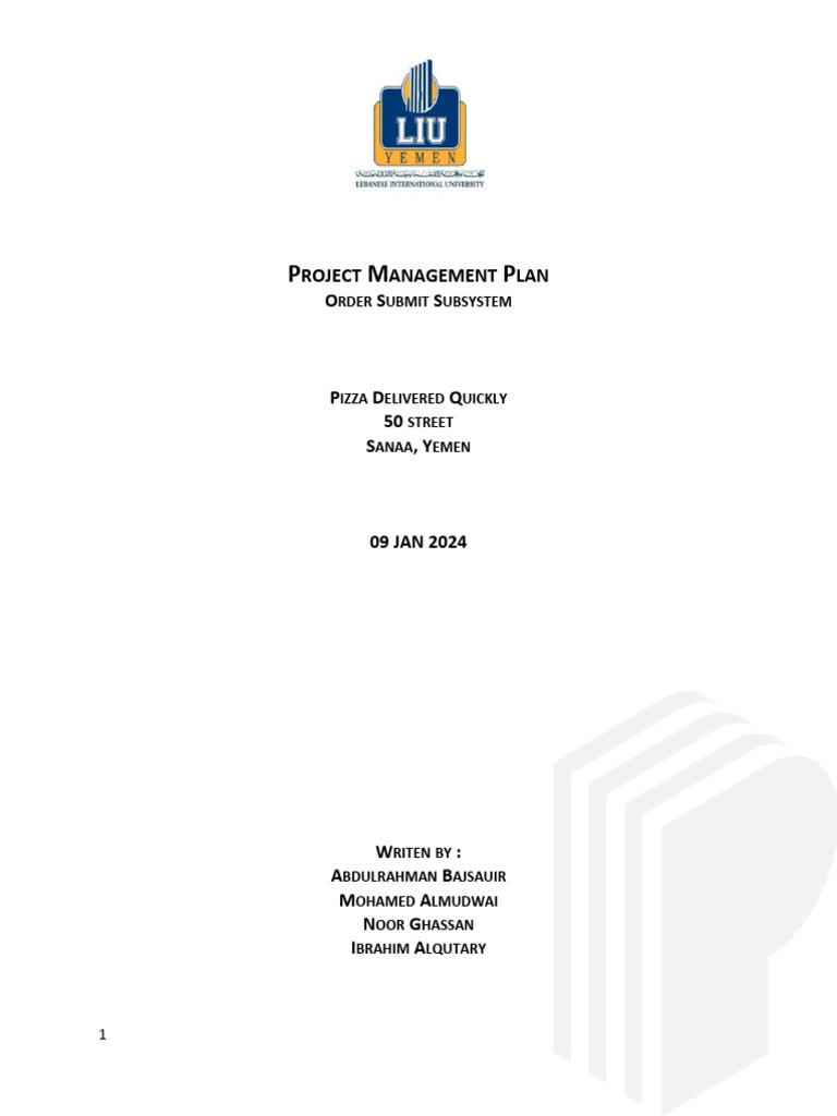 Project Management Plan | PDF | Project Management | Quality Assurance