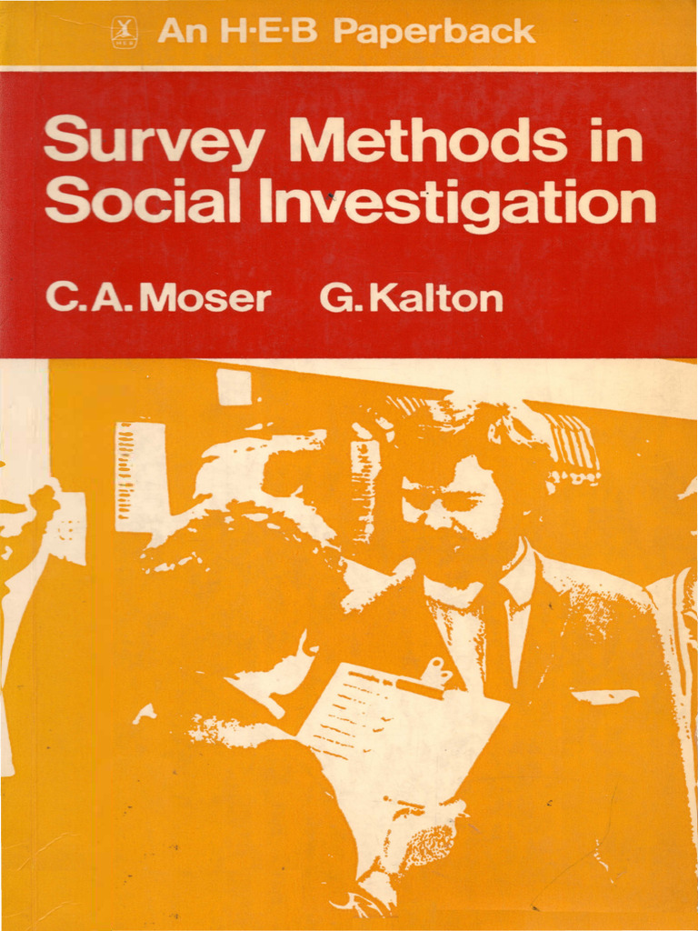 Survey Methods in Social Investigation (Sir Claus Moser G. Kalton) (Z ...
