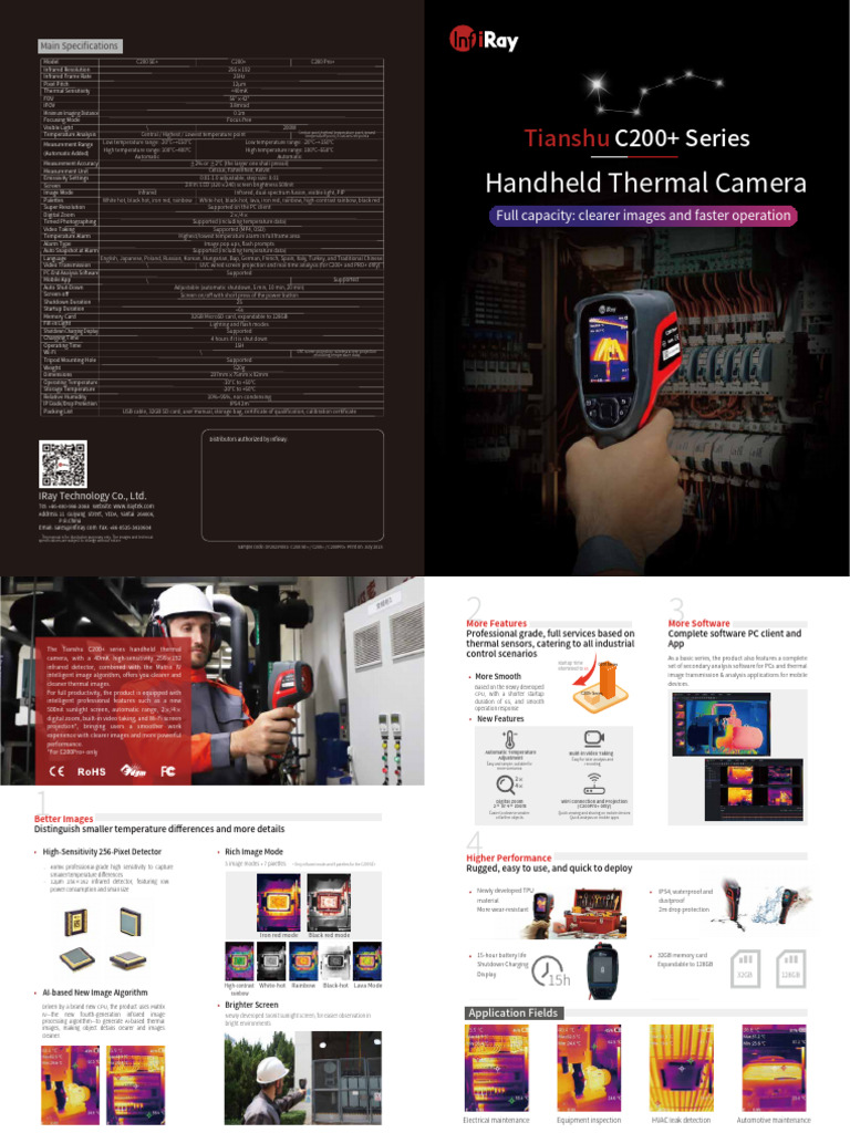 Tianshu C200+ Series Specs Overview | PDF | Vision | Filmmaking