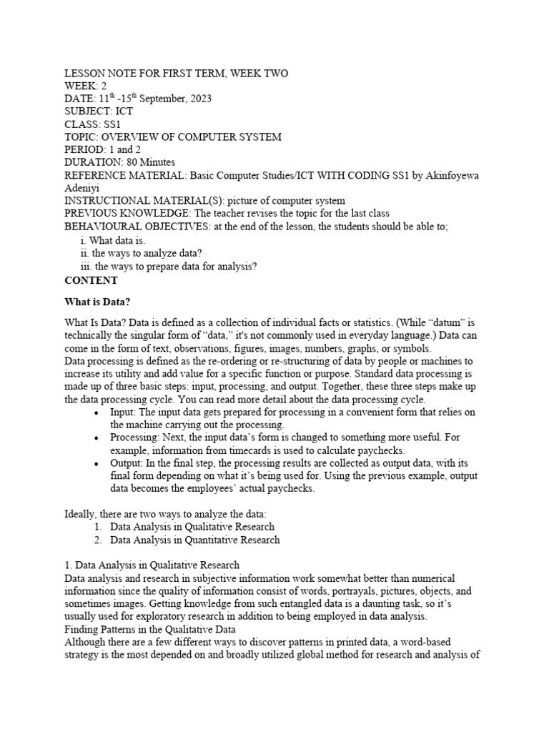 Week 2 | PDF | Data | Data Analysis