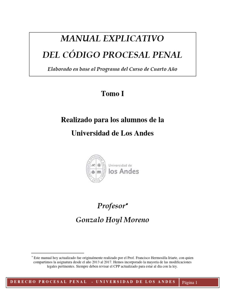 Manual+Explicativo+CPP+UANDES+Al+2021 +GHM | PDF | Procedimiento Criminal | Queja