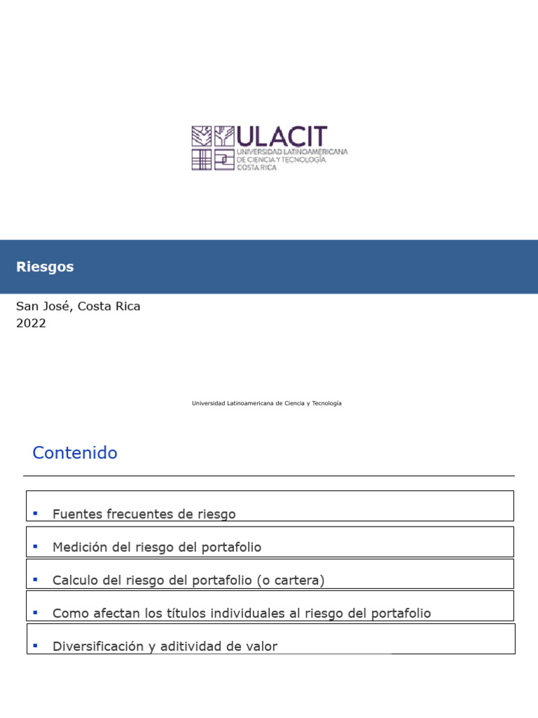 Riesgo S | PDF | Desviación Estándar | Portafolio (Finanzas)