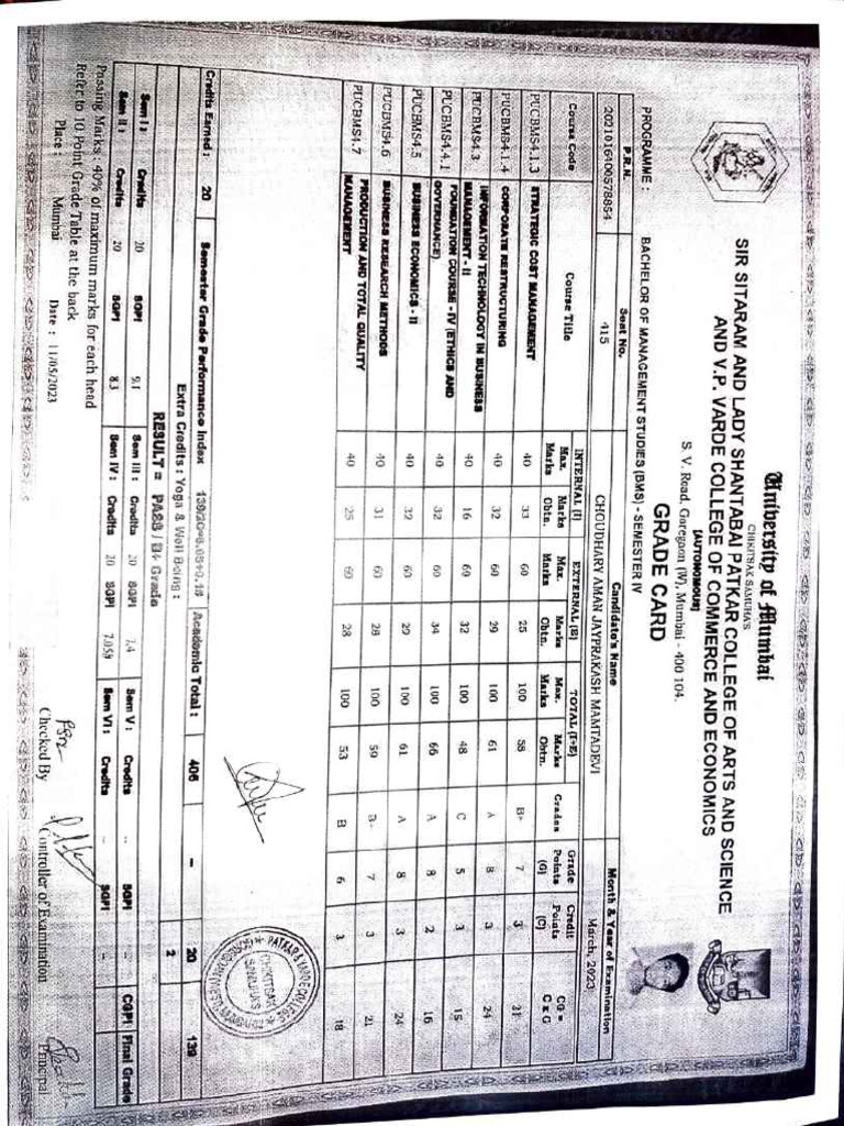 Sem 4 Signed Marksheet - 11zon | PDF