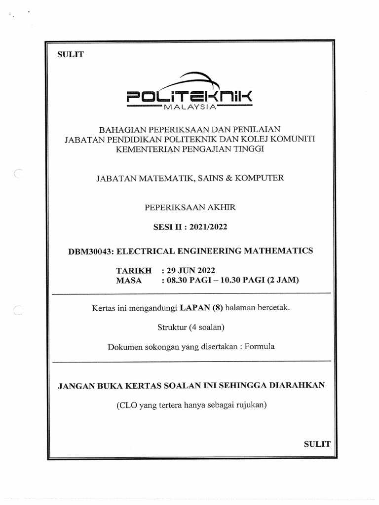 Semester 2 2021 - 2022 | PDF