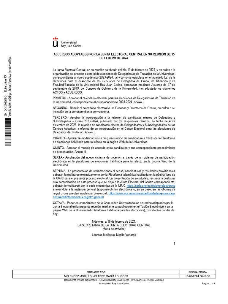 Directrices F 16-02-2024 | PDF | Elecciones | Corrupción política