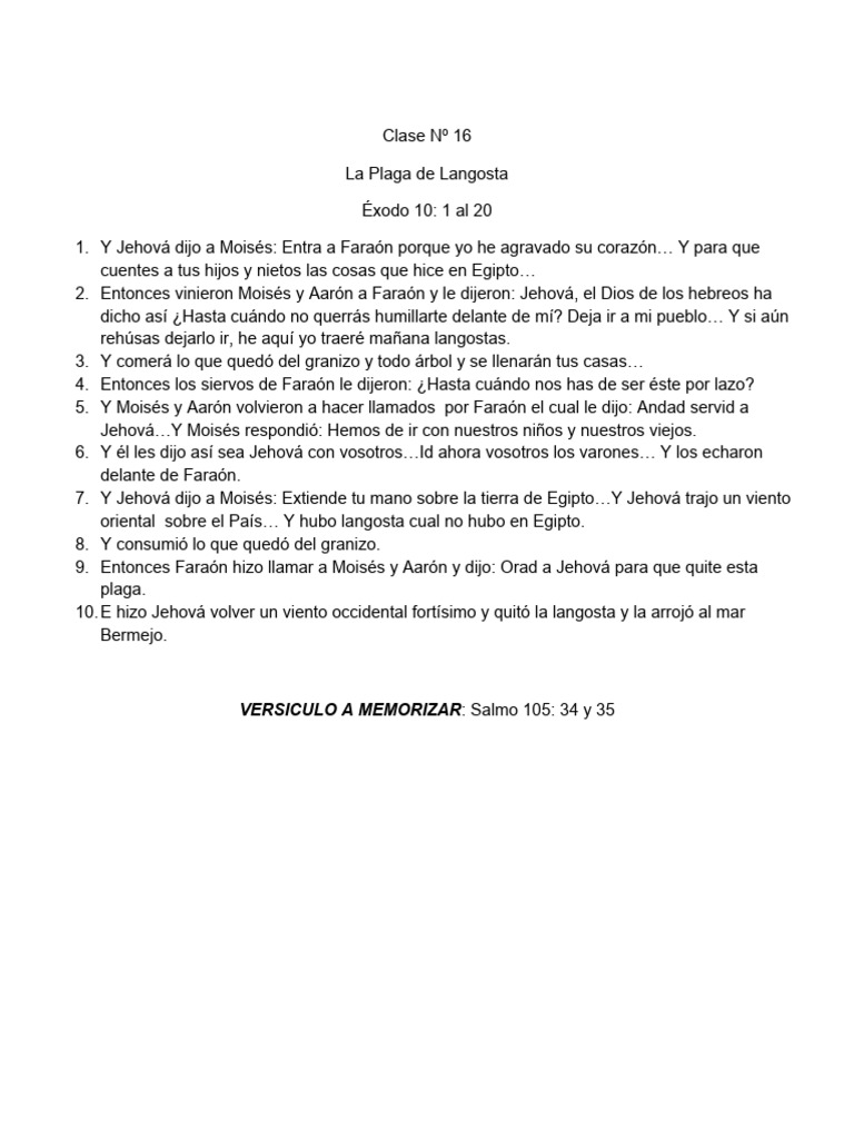 La Plaga de Langosta en Egipto | PDF