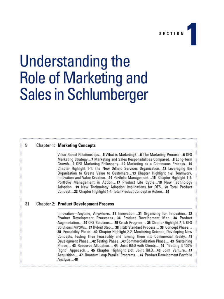 Marketing and Sales in Schlumberger | PDF | Marketing | Marketing Strategy