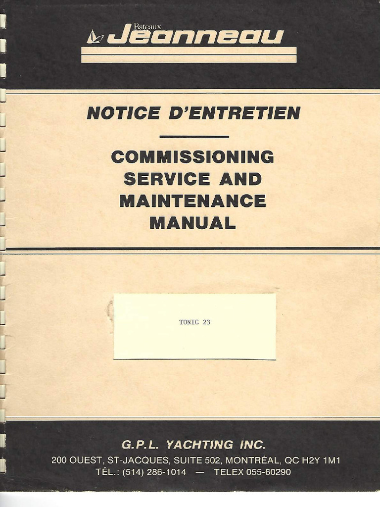 Tonic 23 Manual | PDF