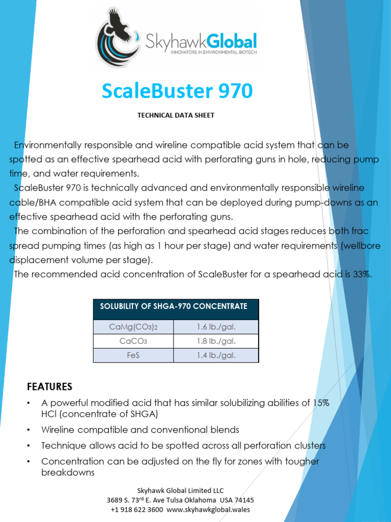 SGL ScaleBuster 970 TDS v2 | PDF | Chemistry | Physical Sciences