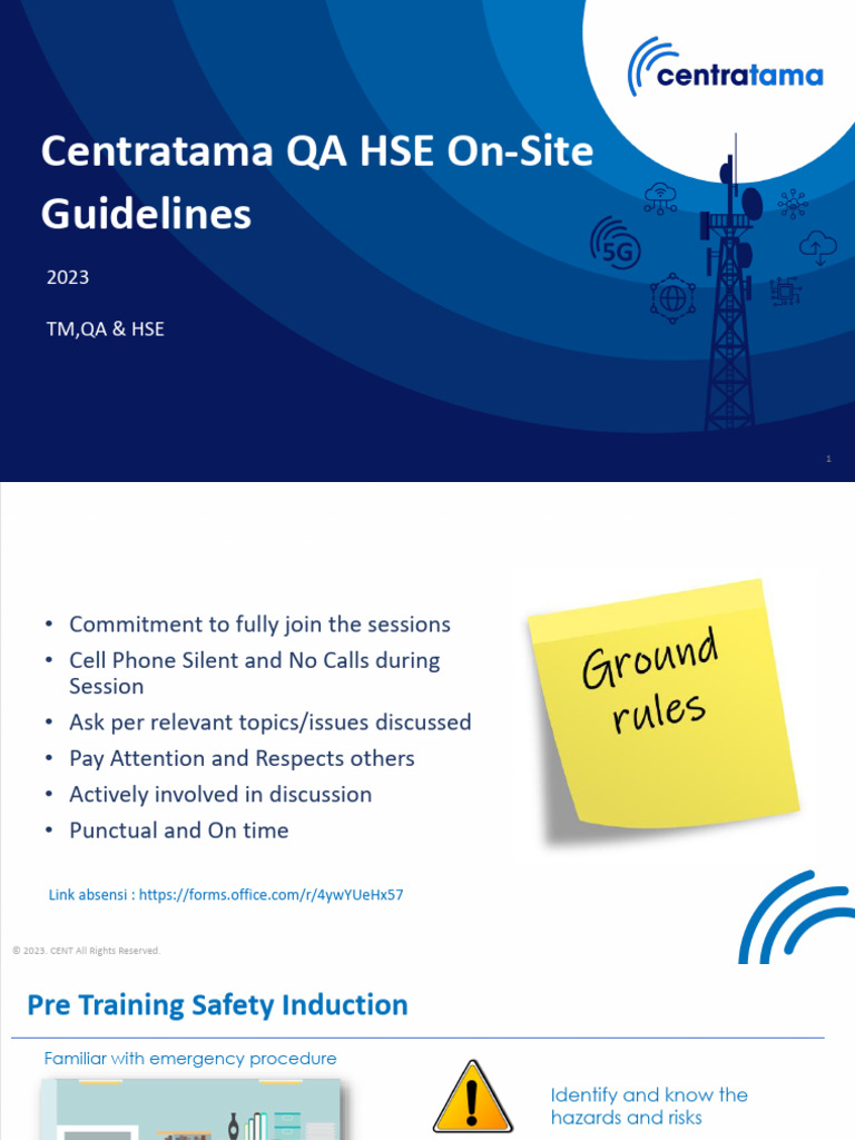 HSE Onsite Guidelines | PDF | Hazards | Labor Relations