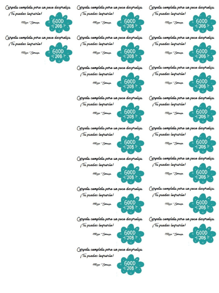 Correccion de Carpetas Stickers | PDF