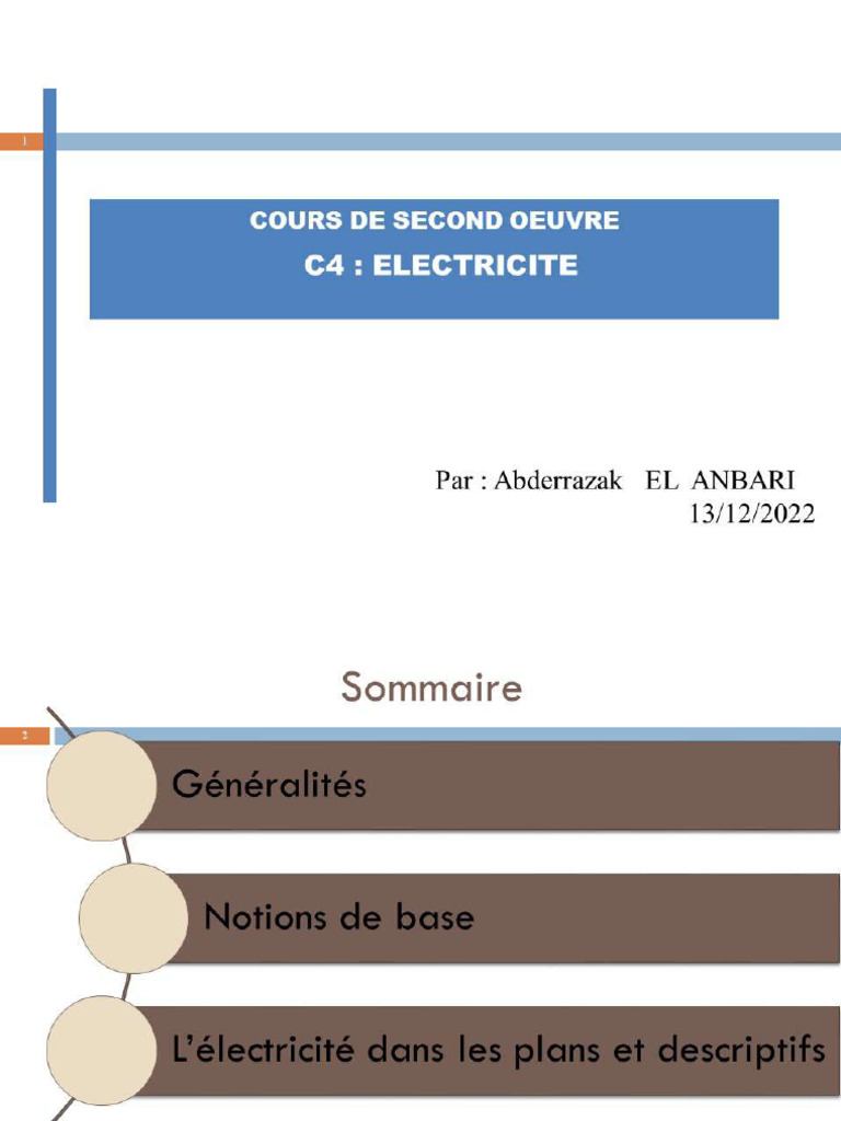 C3 Electricit Ã© | PDF