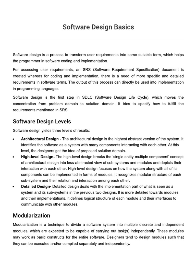 Software Design Strategy | PDF