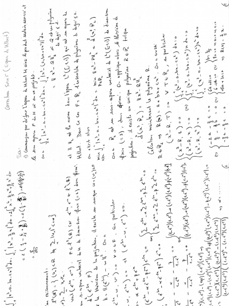Correction Serie 5 Examens Hilbert | PDF