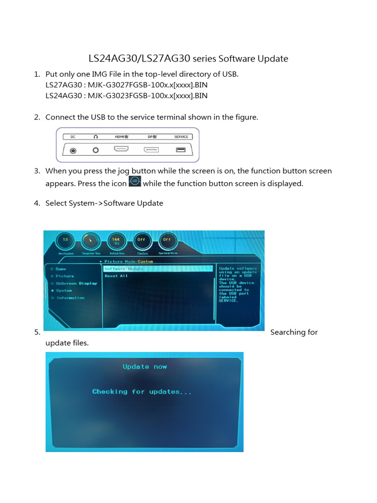 Monitor Firmware Update Guide | PDF | Computers