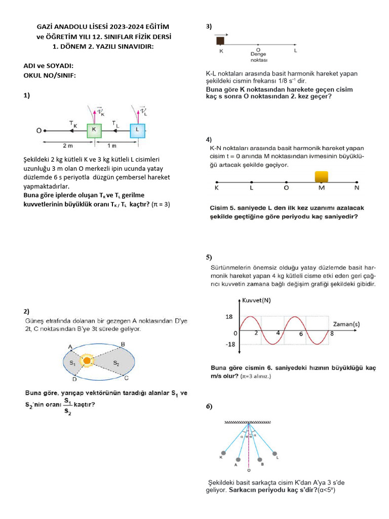 Fizik Basit Harmo | PDF