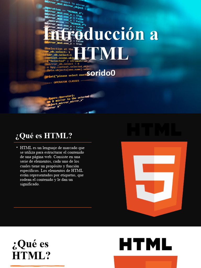 Introducción A HTML | PDF | HTML | Página web