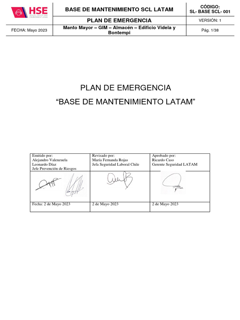 Plan de Evacuacion Base Latam 2023 Actualizado | PDF