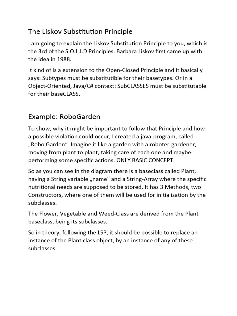 The Liskov Substitution Principle | PDF