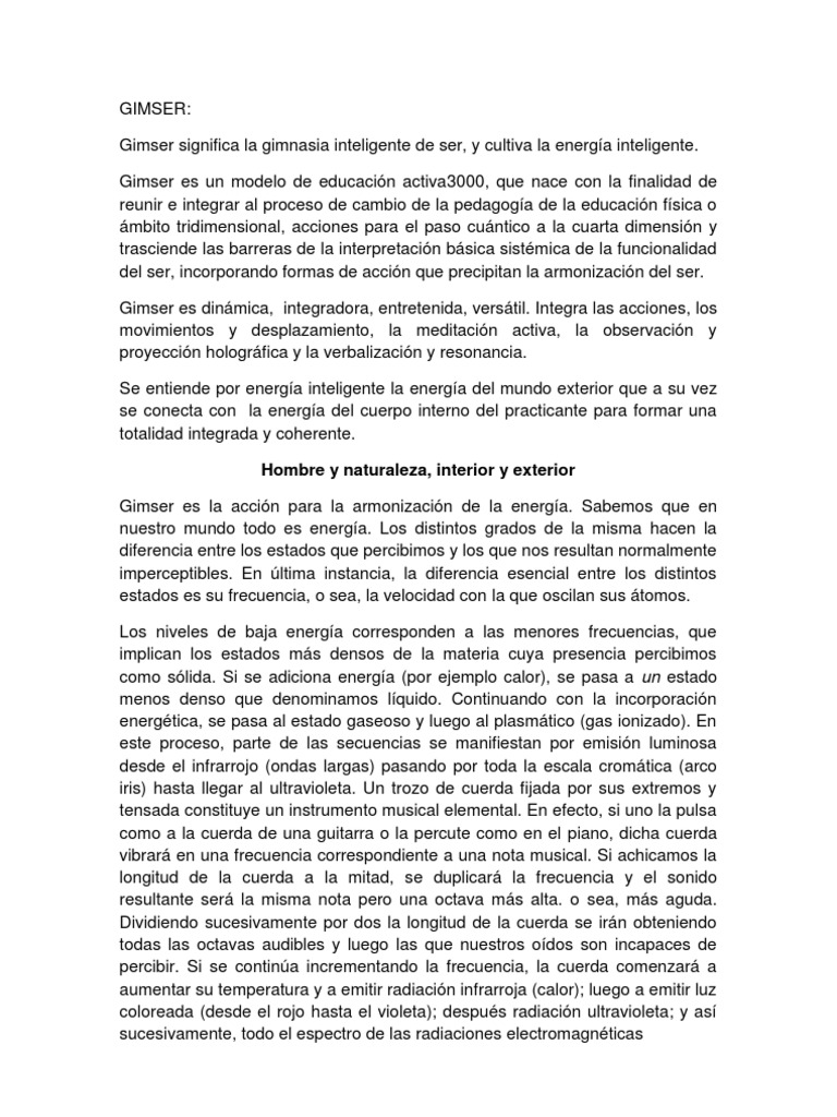 Gimser Gimnasia Inteligente de SER | PDF | Radiación electromagnética ...