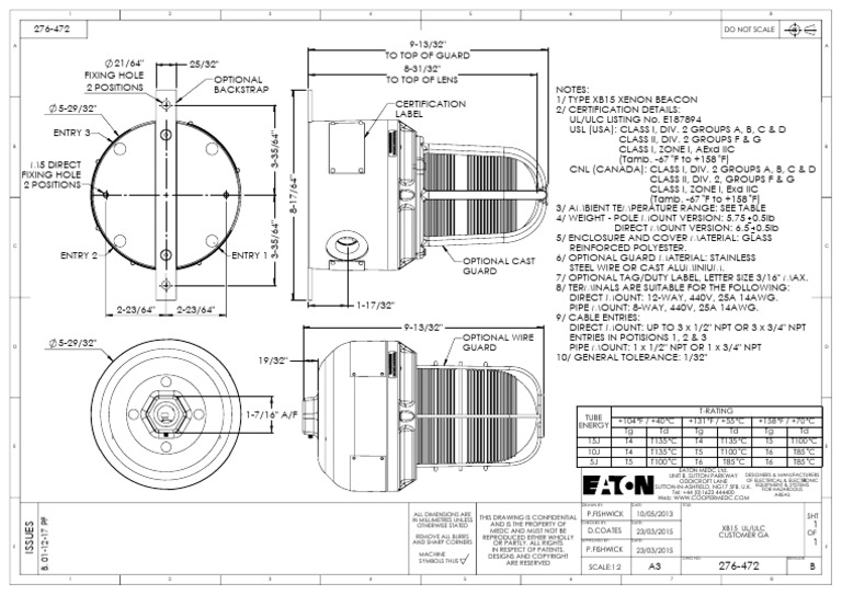 XB15 Xenon Beacon Specs & Details | PDF | Manufactured Goods | Building ...
