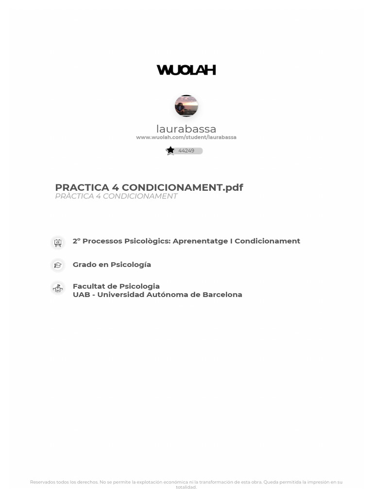 Wuolah Free Practica 4 Condicionament | PDF