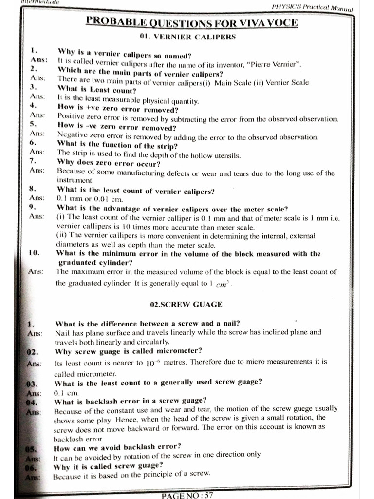 Practical Viva Questions | PDF