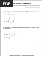 Probability Cards List | PDF