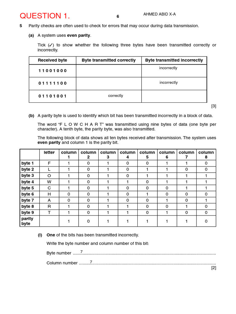 Ahmed Abid CS Past - Paper - Assignment | PDF | Error Detection And Correction | Public Key ...