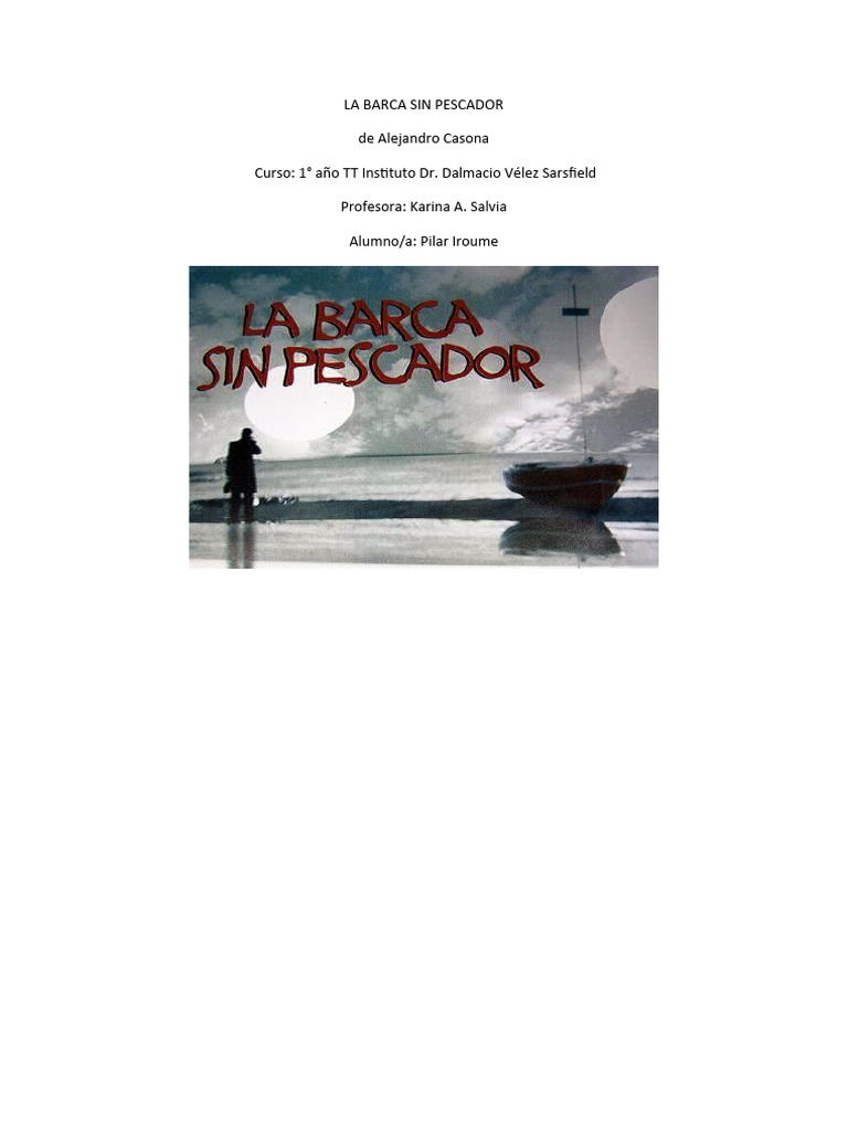 LENGUA Y LITERATURA - La Barca Sin Pescador | PDF