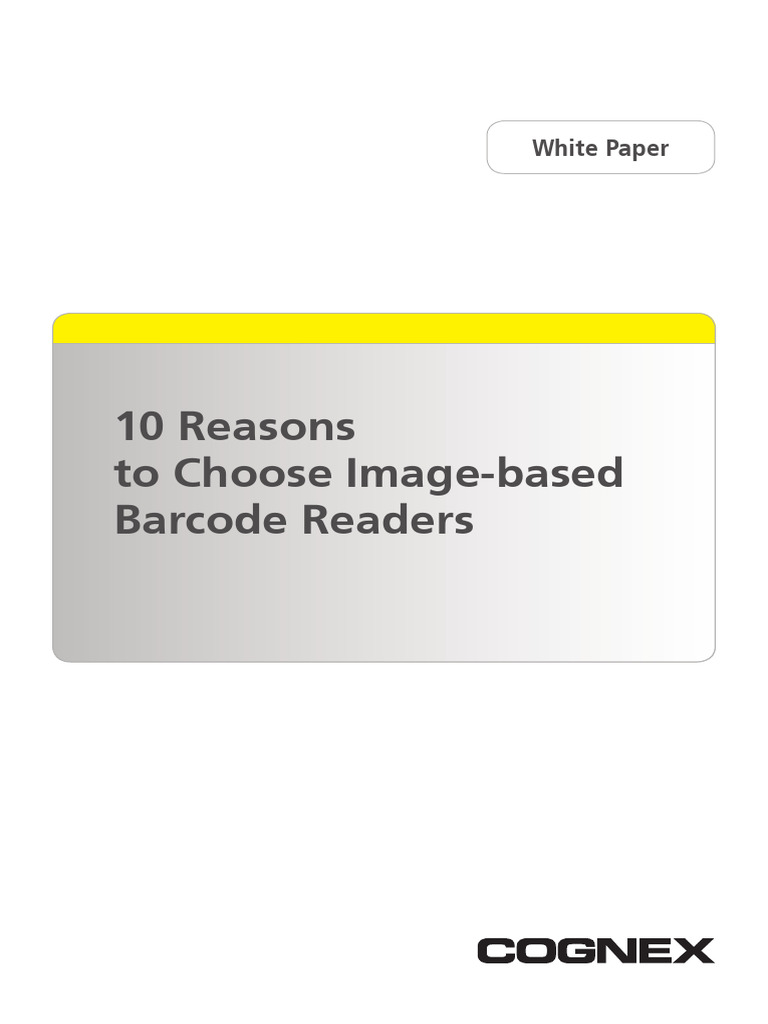 10 Reasons Why Image Based Barcode Reader | PDF | Barcode | Image Scanner