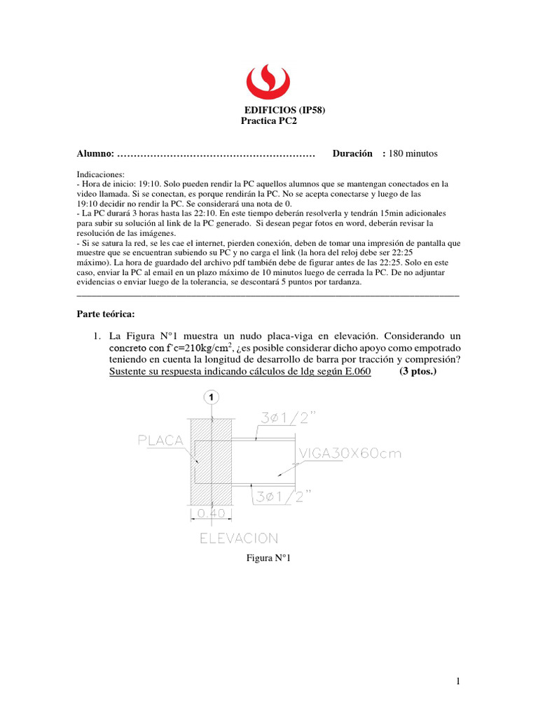 PC2 Edificios 2022-0 | PDF | Materiales de construcción | Ingeniero civil
