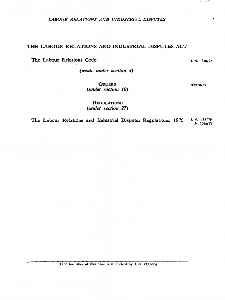 Labour Relations Code | PDF | Collective Bargaining | Employment