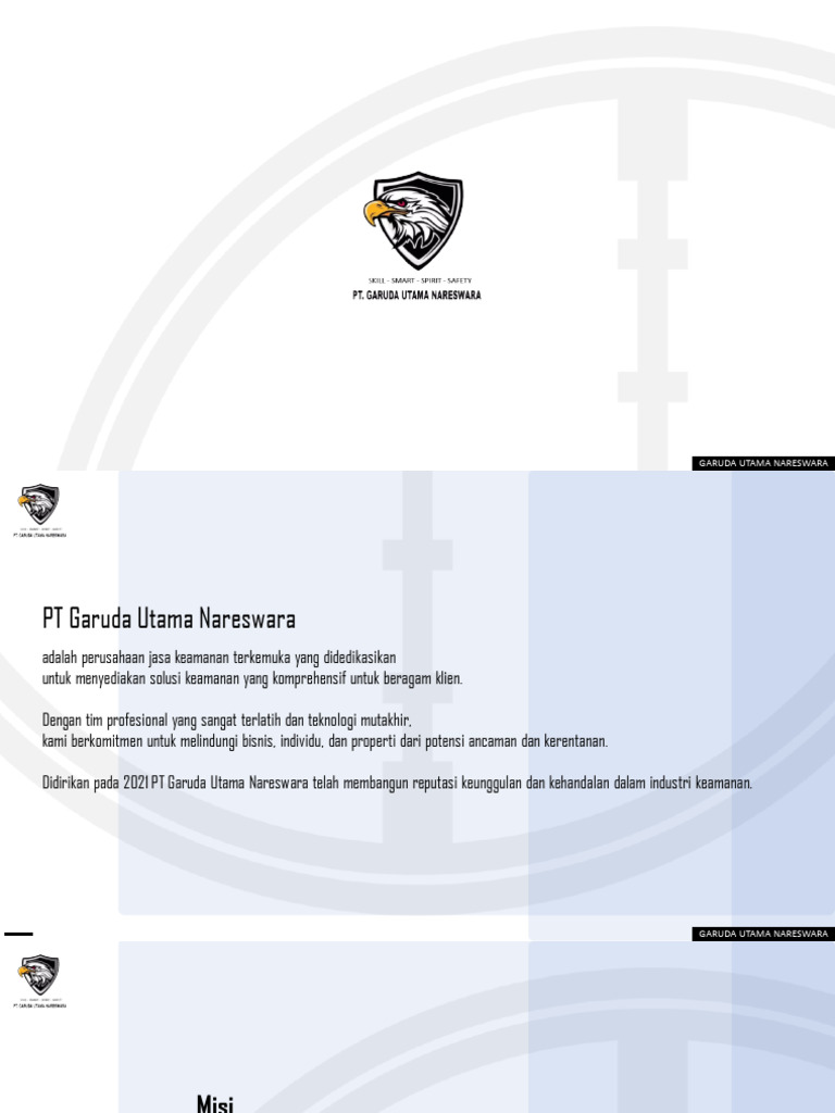 Compro Garuda Utama Nareswara Indonesia | PDF