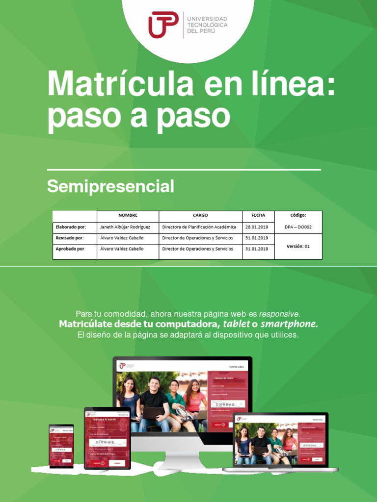 Guía de Matrícula Online UTP | PDF | Software | Informática