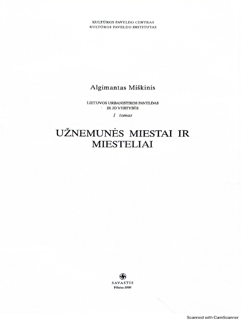 Miskinis - 1999 - Užnemunė (Šakiai) | PDF