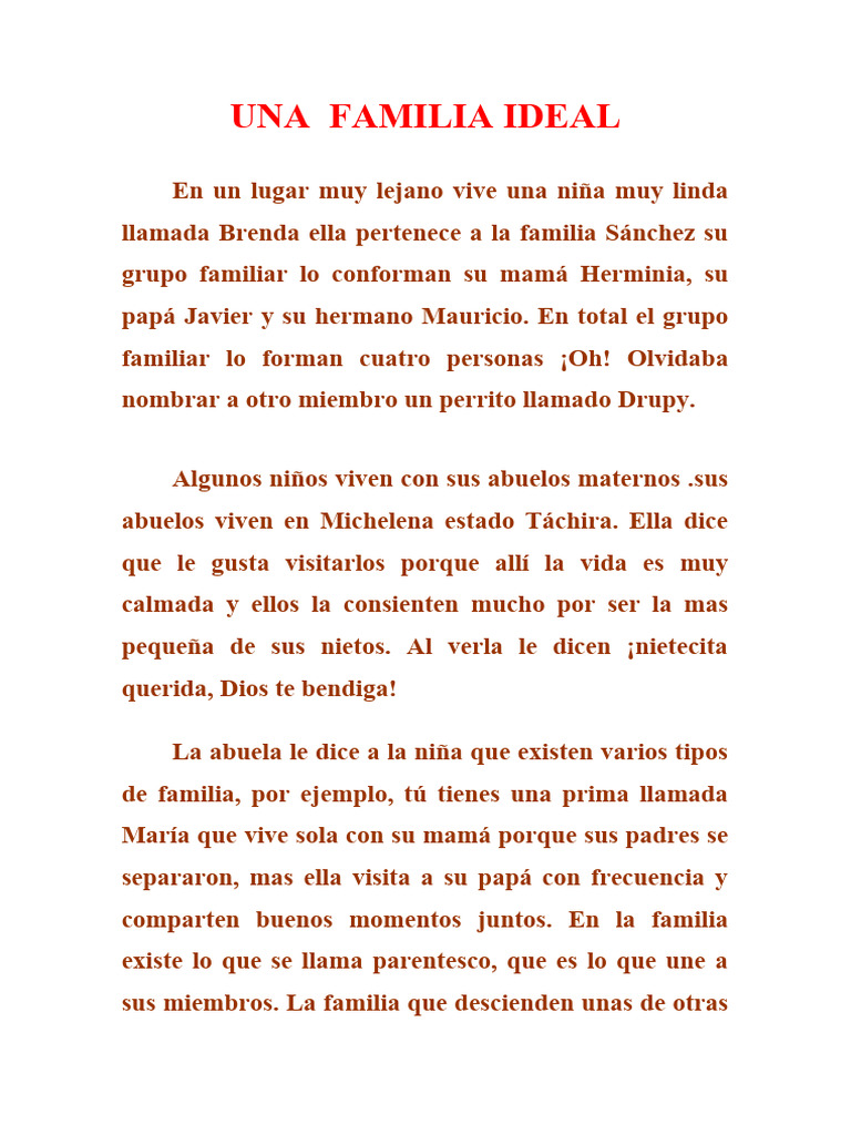 Una Familia Ideal | PDF