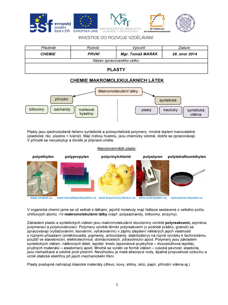 CHE 1 Plasty UT-PL | PDF