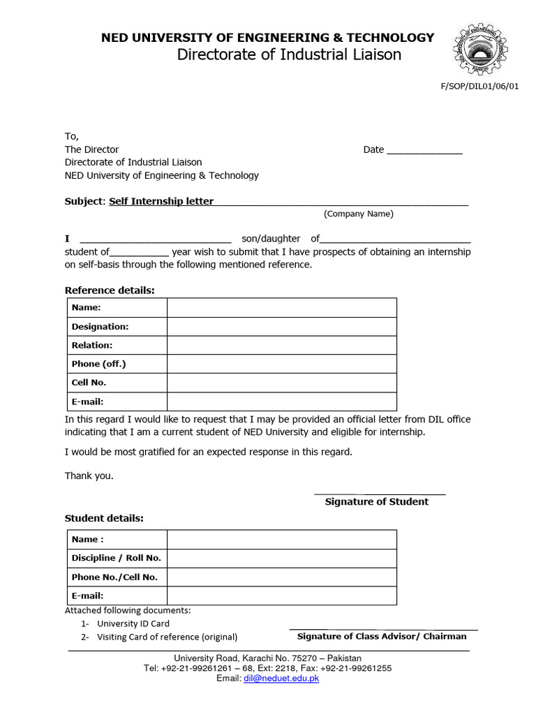 Self Internships Application Form | PDF