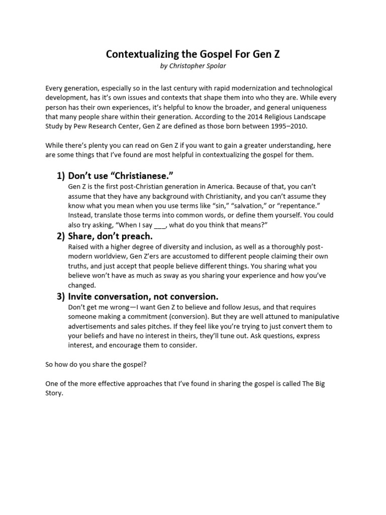 Context Script Gen-Z | PDF